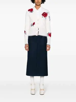 Thom Browne High-waist Midi Skirt - Blue