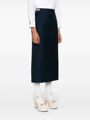 Thom Browne High-waist Midi Skirt - Blue