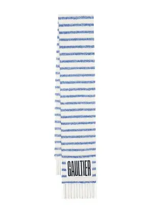 JEAN PAUL GAULTIER The Marinière Striped Scarf - White