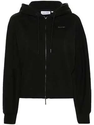 Calvin Klein Raised-logo Zip-up Hoodie