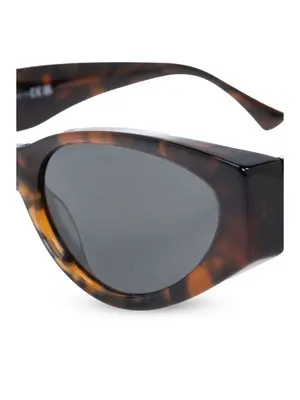 Versace Havana Oval-frame Sunglasses