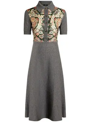 Etro Paisley-print Knitted Midi Dress