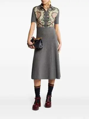 Etro Paisley-print Knitted Midi Dress
