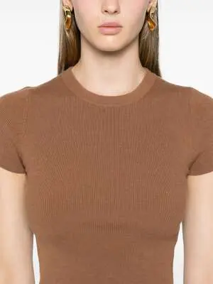 Alice + Olivia Short-sleeve Knitted Top