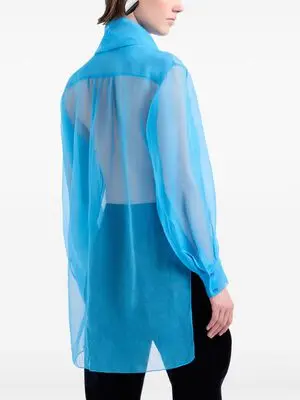 Giorgio Armani Scarf-detail Organza Shirt