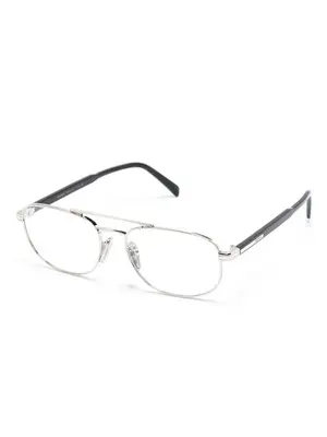 Prada Logo-print Aviator-frame Eyeglasses