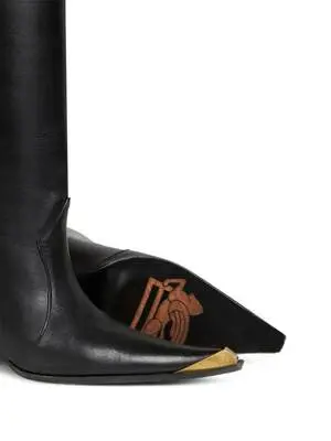 Etro Pointed-toe Leather Boots - Black