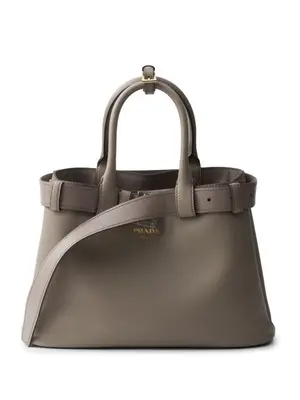 Prada Medium Buckle Tote Bag - Grey