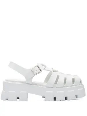 Prada Monolith Platform Sandals - White