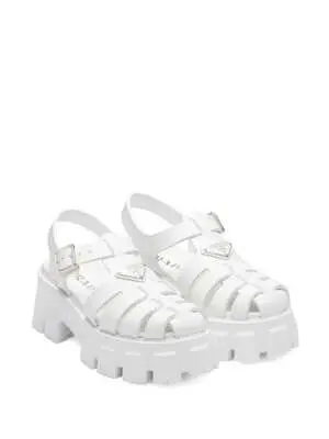 Prada Monolith Platform Sandals - White