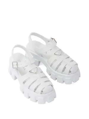 Prada Monolith Platform Sandals - White