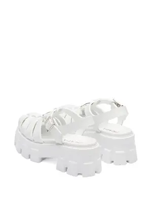 Prada Monolith Platform Sandals - White