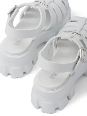 Prada Monolith Platform Sandals - White