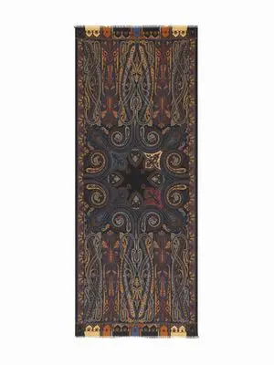 Etro Printed Wool And Silk Scarf