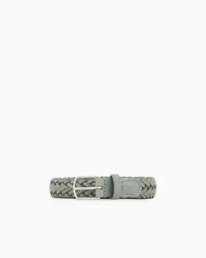 Giorgio Armani Woven Leather Belt - Green