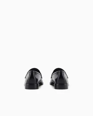 Giorgio Armani Brushed Leather Loafers