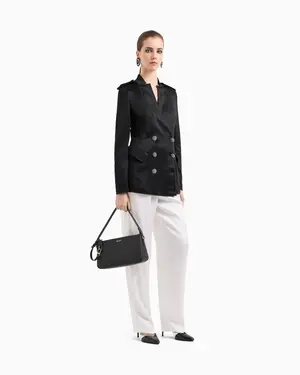 Giorgio Armani Double-sided Silk-satin Two-pleat Trousers