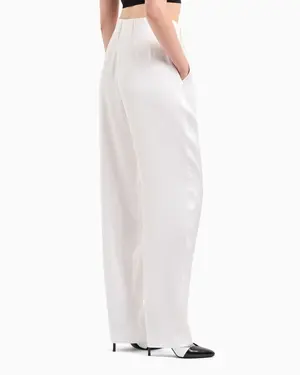 Giorgio Armani Double-sided Silk-satin Two-pleat Trousers