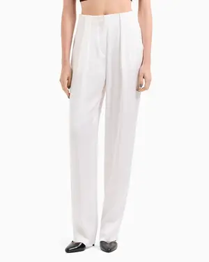 Giorgio Armani Double-sided Silk-satin Two-pleat Trousers