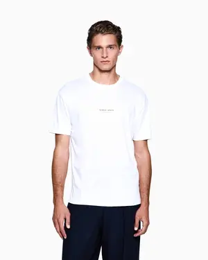 Giorgio Armani Cotton Interlock Crew-neck T-shirt - White