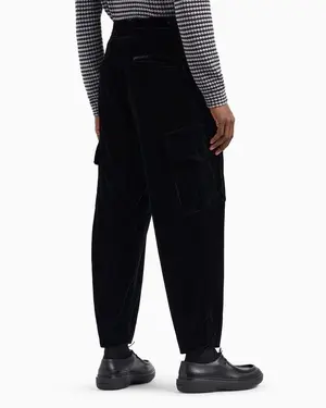 Giorgio Armani Single-pleat Velvet Cargo Trousers