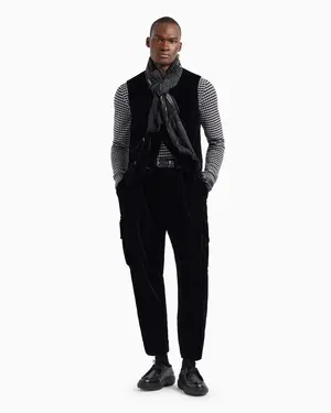 Giorgio Armani Single-pleat Velvet Cargo Trousers