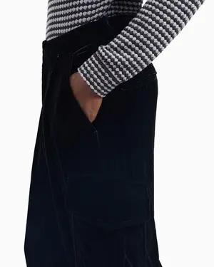 Giorgio Armani Single-pleat Velvet Cargo Trousers