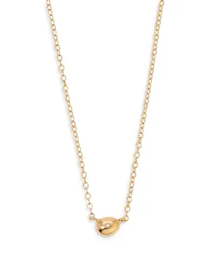 Ettika Pave Polished Pebble Pendant Necklace - Gold