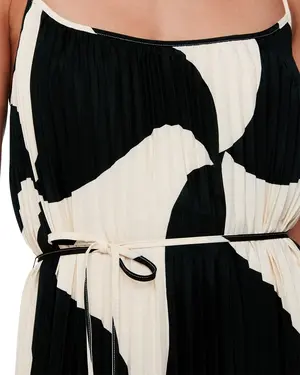 Whistles Triangle Swirl Pleated Midi Dress