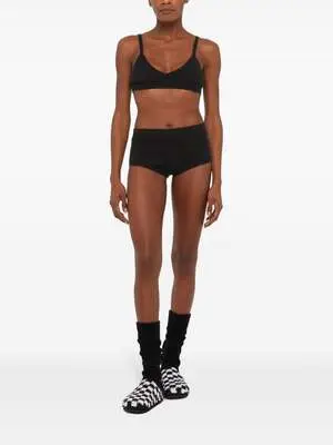 Alanui V-neck Cashmere Bralette - Black