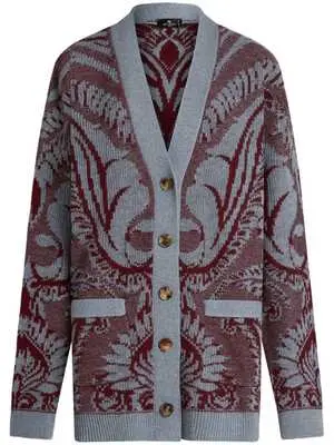 Etro Floral Jacquard-knitted Cardigan