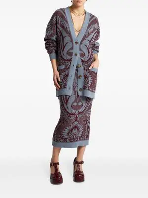 Etro Floral Jacquard-knitted Cardigan