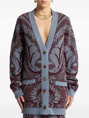 Etro Floral Jacquard-knitted Cardigan