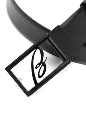 Brioni Logo-buckle Leather Belt