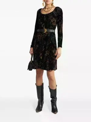 Etro Velveted Printed Mini Dress