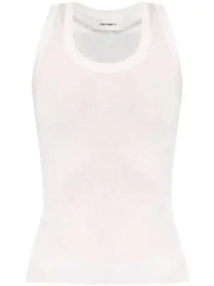 LISA YANG Ina Ribbed Top - White