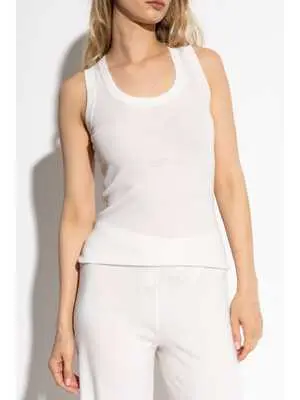 LISA YANG Ina Ribbed Top - White