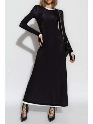 Helmut Lang Double-layer Maxi Dress