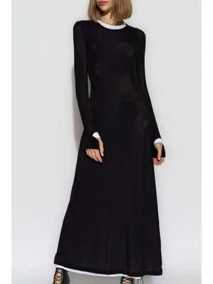 Helmut Lang Double-layer Maxi Dress