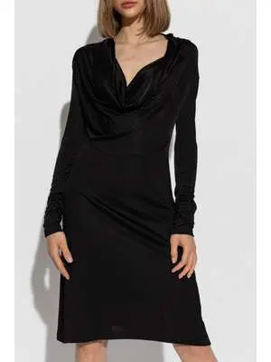 Helmut Lang Cowl-neck Dress