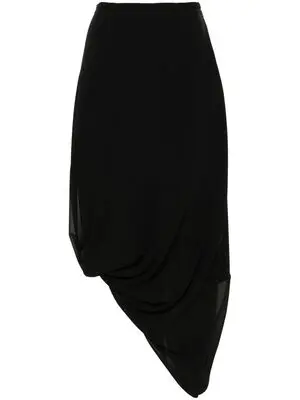 MAISON MARGIELA Asymmetric Draped Midi Skirt
