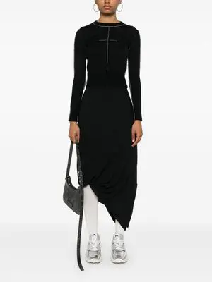 MAISON MARGIELA Asymmetric Draped Midi Skirt