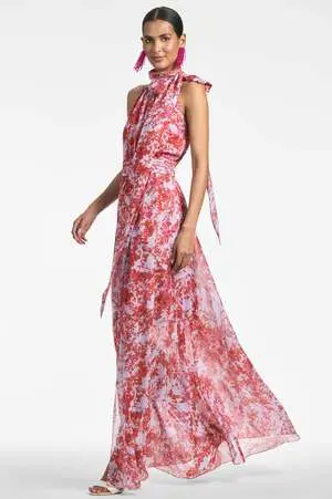 Sachin & Babi Kayla Printed Maxi Gown - Amaranths Spray