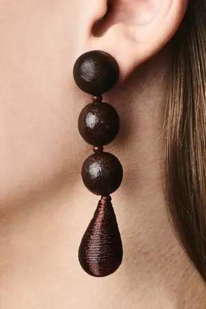 Sachin & Babi Frida Dangle Earrings - Robles Wood/metallic Bronze