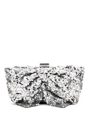 Sachin & Babi Cupid's Sequin Evening Clutch Silver