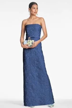 Sachin & Babi Sophia Jacquard Column Gown - Midnight
