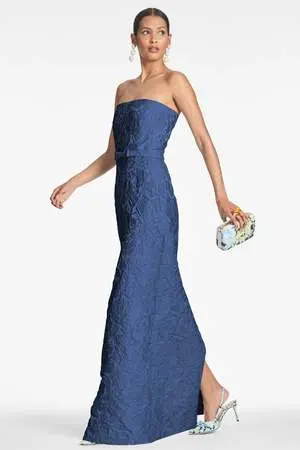 Sachin & Babi Sophia Jacquard Column Gown - Midnight