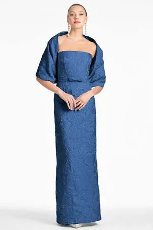 Sachin & Babi Sophia Jacquard Column Gown - Midnight
