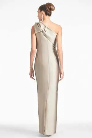 Sachin & Babi Bonnie Column Gown - Pewter