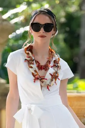 Sachin & Babi Marilyn Enamel And Coral Necklace
